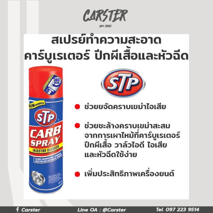 สเปรย์ทำความสะอาดคาร์บูเรเตอร์ ปีกผีเสื้อและหัวฉีด STP CARB SPRAY ...