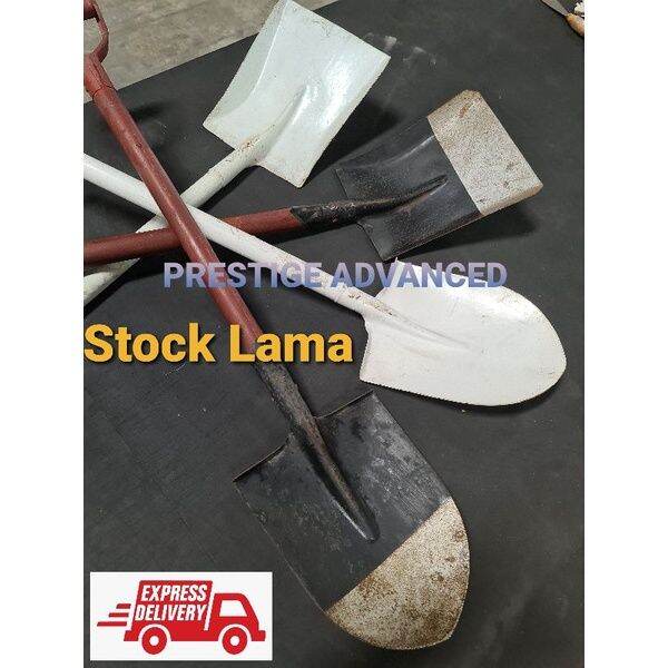 [Clear Stock] Gardening Spade Shovel Flat Sharp With Wooden / Steel ...