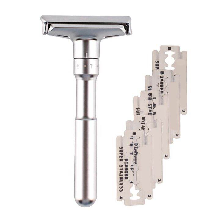 Safety Razor Manual Razor For Men Adjustable 1-6 Close Shaving Classic ...