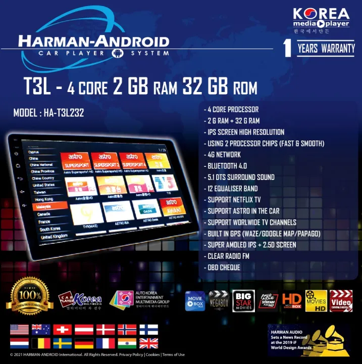 T3L CAR ANDROID PLAYER 2+32 | Lazada