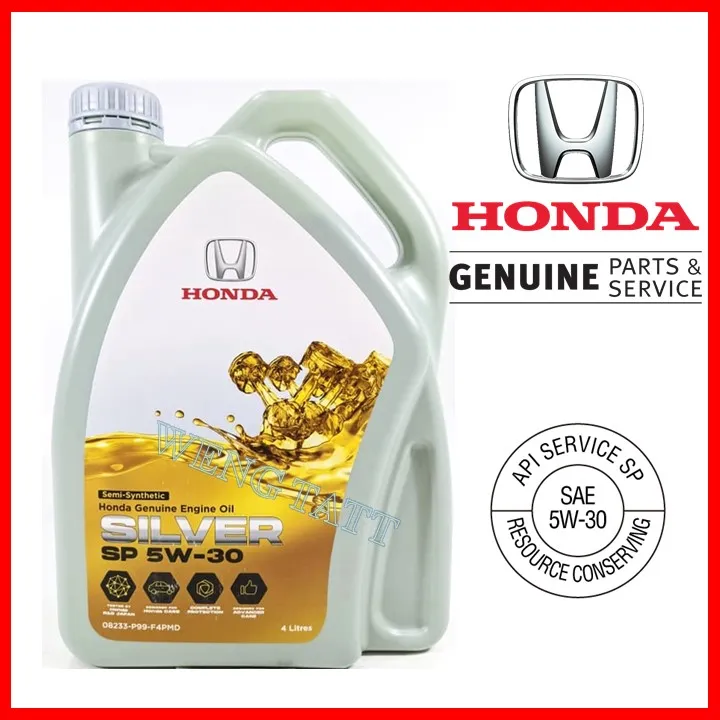 Honda Genuine Semi Synthetic SN 5W30 4L Engine Oil Minyak Hitam Enjin ...