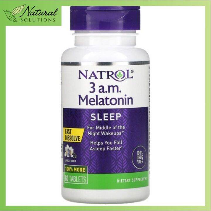 Natural Solutions | Na trol 3 A.M. Melatonin, Sleep, Lavender Vanilla ...