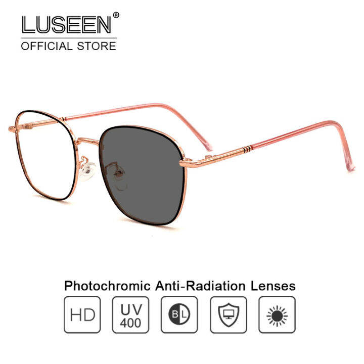LUSEEN Anti Radiation Eyeglass For Woman And Men Photochromic ...