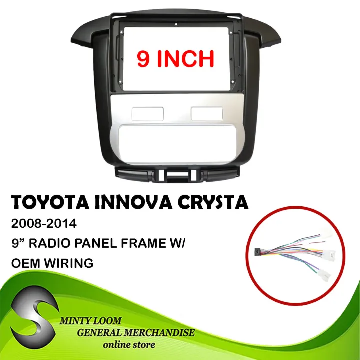 9 Inch Radio Frame 2din Head Unit Fascia Stereo Panel Car Player Cover ...