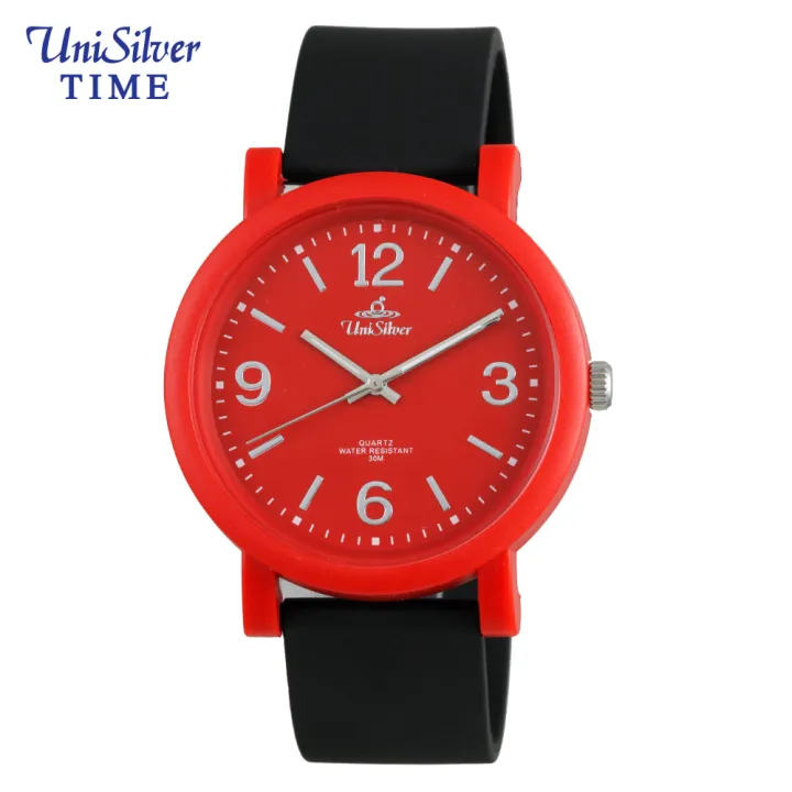 UniSilver TIME DUSK STINGER Men's Analog Red/Black Rubber Watch KW3897 ...