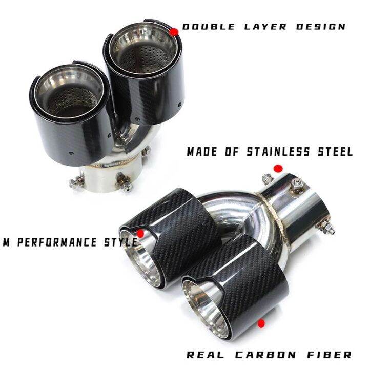 Hot new Quad Car Exhaust Tip For BMW G42 M240i 2021 2022 2023 Dual M ...
