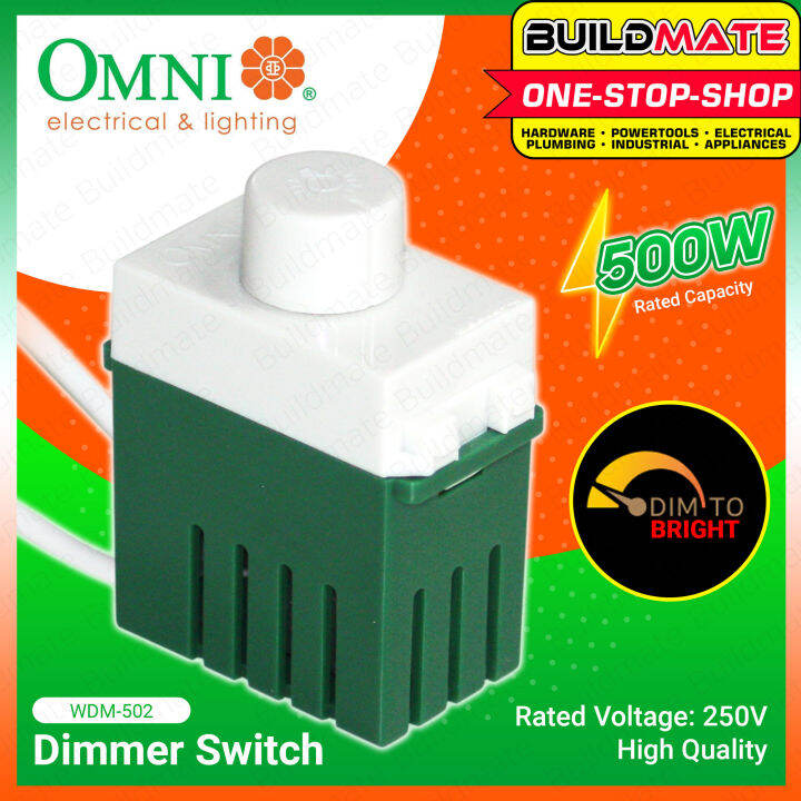 BUILDMATE Omni Dimmer Switch 250V~500W Lights Dimmer Controller Lamp ...
