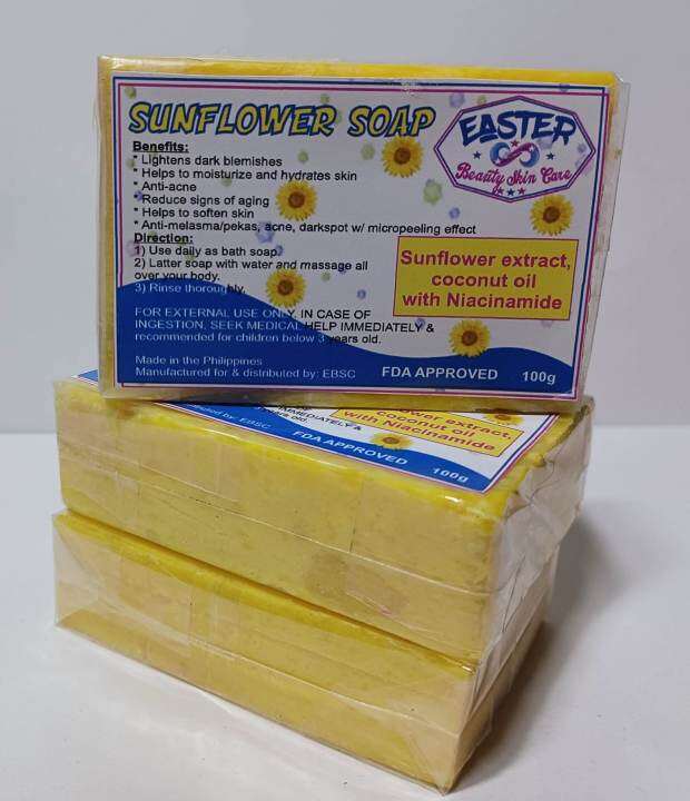 Eazzy Easter Sunflower Soap WITH NIACINAMIDE 3pcs | Lazada PH