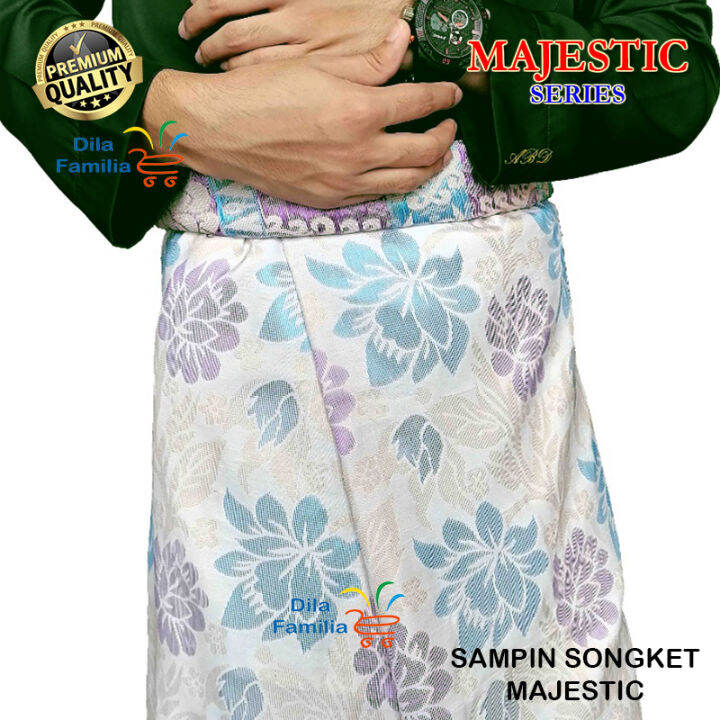 Sampin Nikah Songket Siap Jahit Samping Exclusive Tenun 2 Meter Warna ...