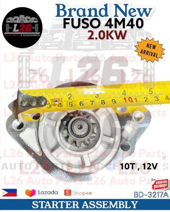 Fuso 4M40 STARTER ASSEMBLY 2.0KW 10T , 12V BD-3217A | Lazada PH