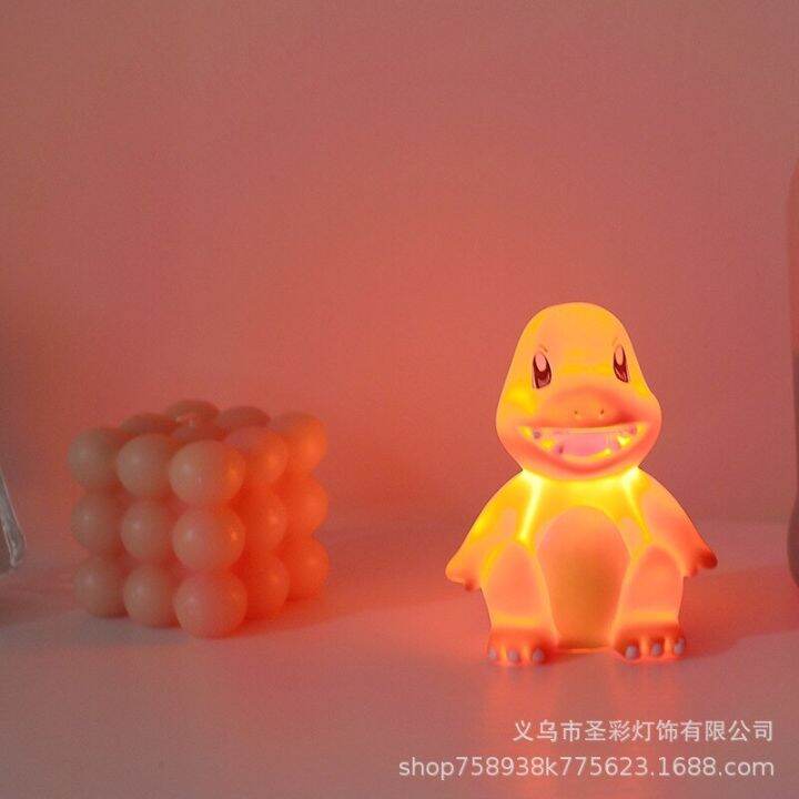 TAKARA TOMY Pikachu Squirtle Night Light Anime Soft Bedside Pokemon ...