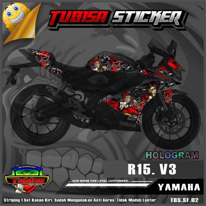 Sticker Striping Yamaha R15 V3 - Stiker Striping Variasi Motor R15 V3 ...