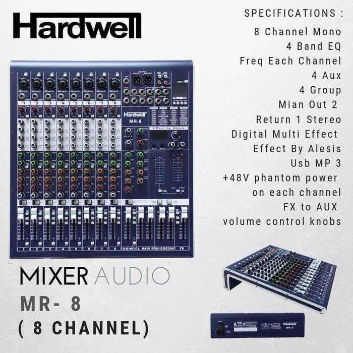 Mixer Hardwell MR 8 MR-8 MR8 Mixer Audio Original 8 Channel | Lazada ...
