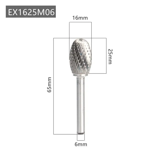 Yg8โลหะผสมโรตารีไฟล์1ชิ้น Ex ประเภทคู่สล็อตทังสเตนเหล็กไม้แกะสลักหัวบดฮาร์ดโลหะตัดกัดสำหรับ ...