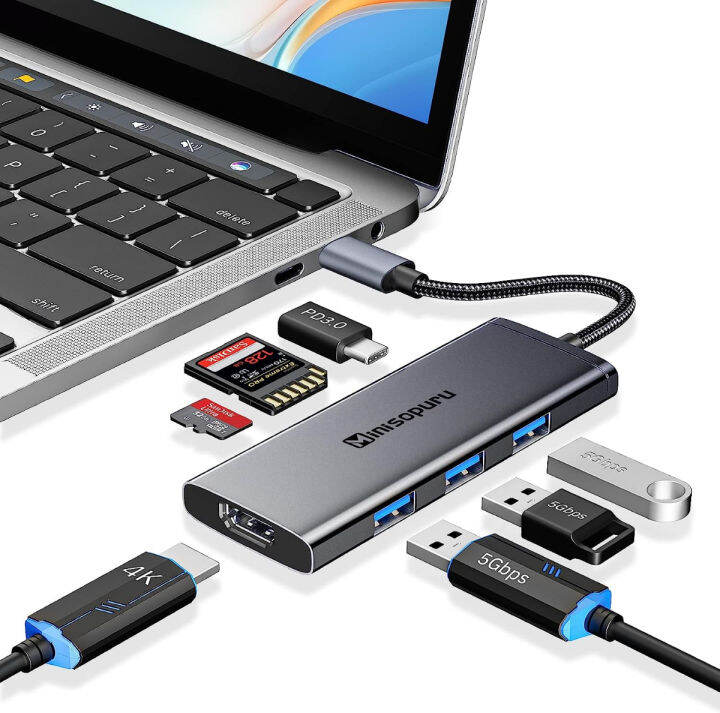Minisopuru USB C Dock,7 in 1 USB C Hub Multiport Adapter with 4K HDMI ... Minisopuru USB C Dock,7 in 1 USB C Hub Multiport Adapter with 4K HDMI ...