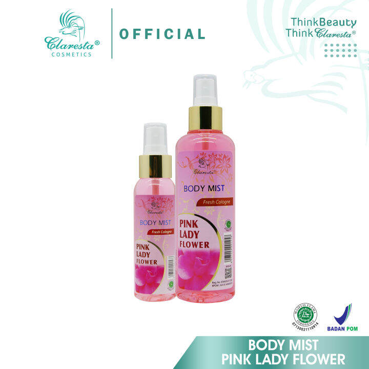 Claresta Body Mist Pink Lady Flower Fresh Cologne | Lazada Indonesia