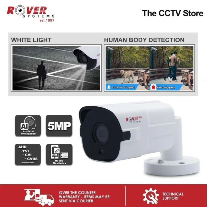 Rover Systems 5.0MP XVI Dual Light Bullet Outdoor CCTV Camera | Lazada PH