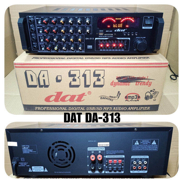 AMPLIFIER DAT DT 313 PROFESSIONAL DIGITAL AUDIO AMPLIFIER | Lazada ...