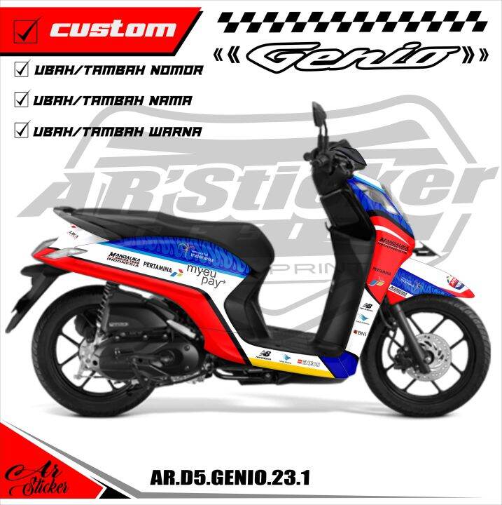 Sticker Dekal Genio 2022 Full Body - Stiker Decal Variasi Honda Genio ...