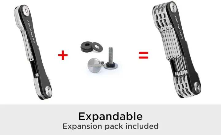 KeySmart - Compact Key Holder and Keychain Organizer (up to 14 Keys ...