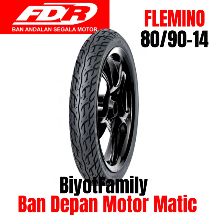 ban motor belakang tubeles ring 14 80/90 fdr flemino original | Lazada Indonesia