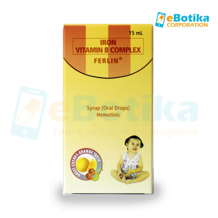 Ferlin Iron Vitamin + B-complex Drops 15ml | Lazada PH
