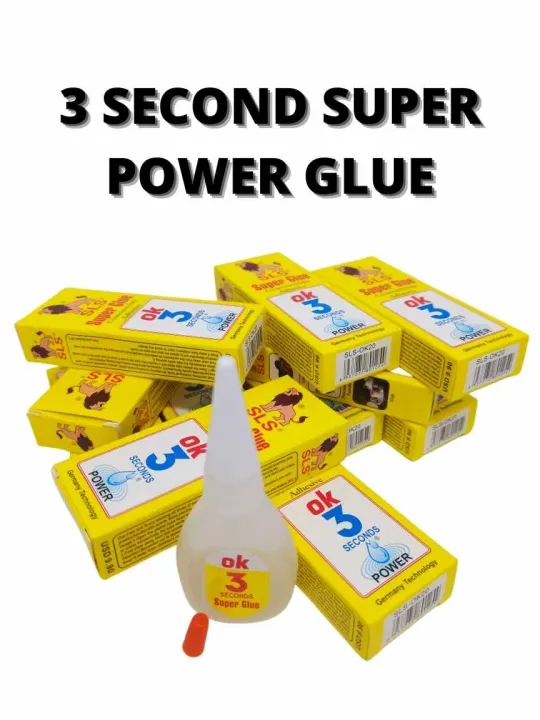 Super Power Glue 3 Second OK Glue / SLS Super Glue 3 Seconds Liquid ...