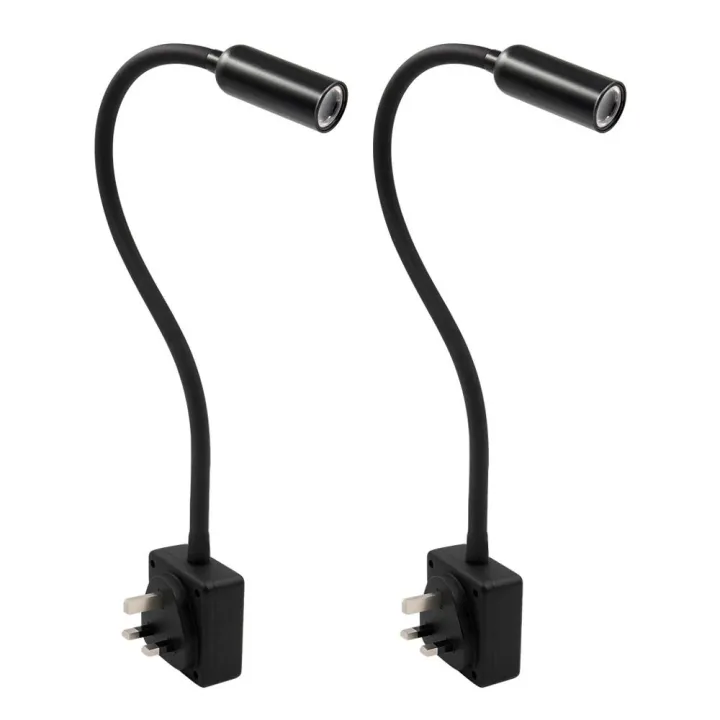 Plug In Dimmable LED Wall Spot Light Flexible LED Reading Spot Lamp ...