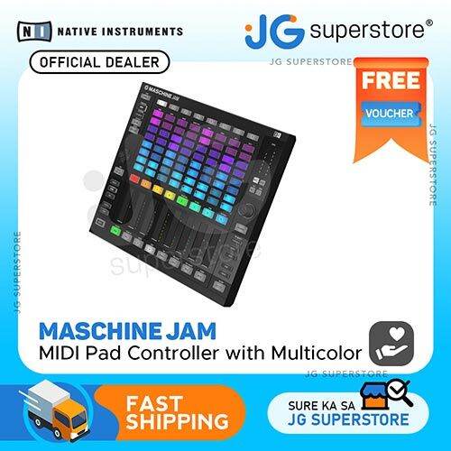 Native Instruments Maschine Jam 8x8 MIDI Pad Controller with Multicolor ...