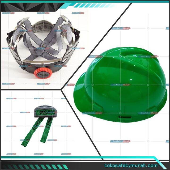 Helm Safety SNI Hijau MSA Lokal Plus Fastrack Helm Proyek Pelindung ...