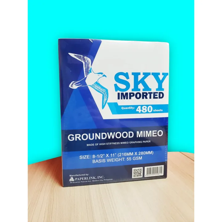 SKY GROUNDWOOD MIMEO PAPER S-18 55GSM 480SHEETS Paper from Europe ...