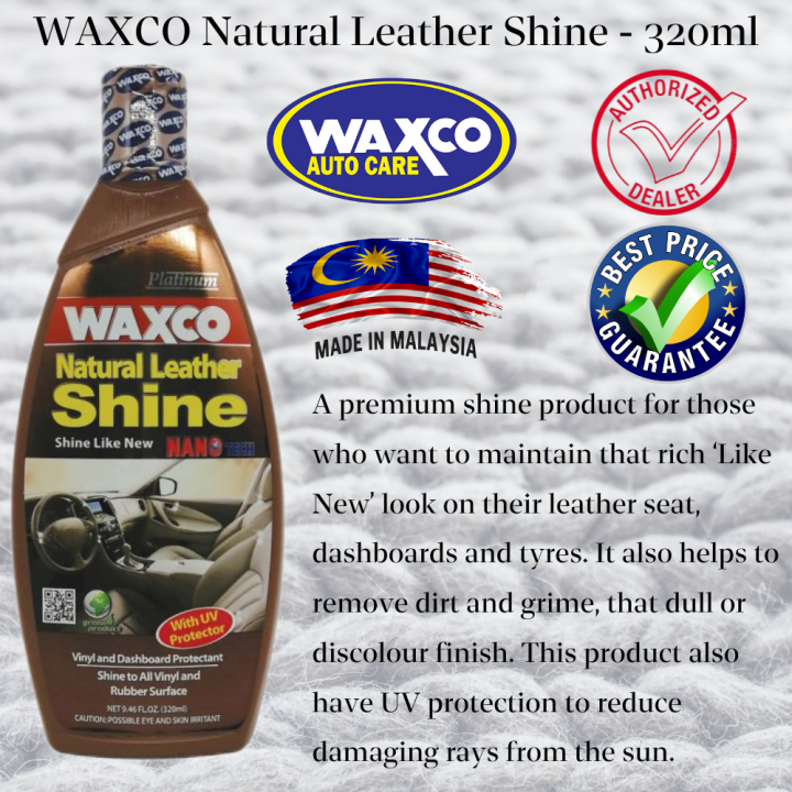 Waxco Natural Leather Shine with UV Protector - 320ML | Lazada