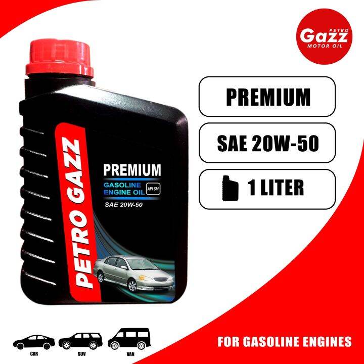 PETRO GAZZ PREMIUM SAE 20W-50 API SM GASOLINE ENGINE OIL (1 LITER ...