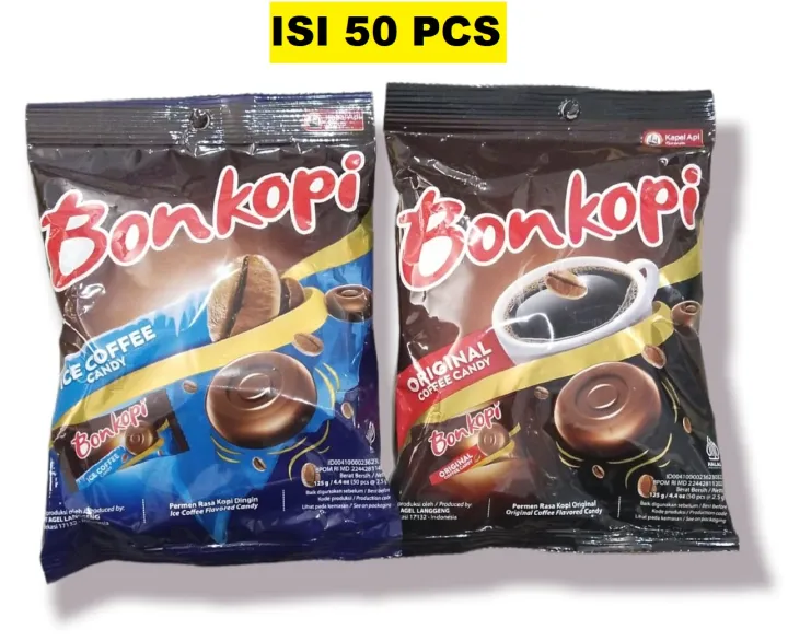 Kapal Api Coffee Candy BON KOPI / Permen Kopi pack 125gr (isi 50pcs ...
