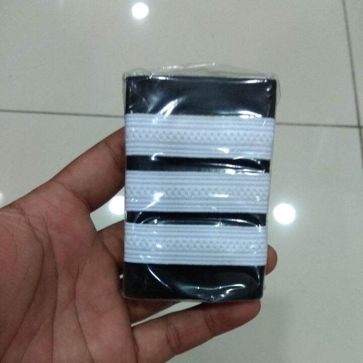 Pangkat Pilot/ Pangkat Penerbangan Putih Bar 3/Pilot Cosplay | Lazada ...