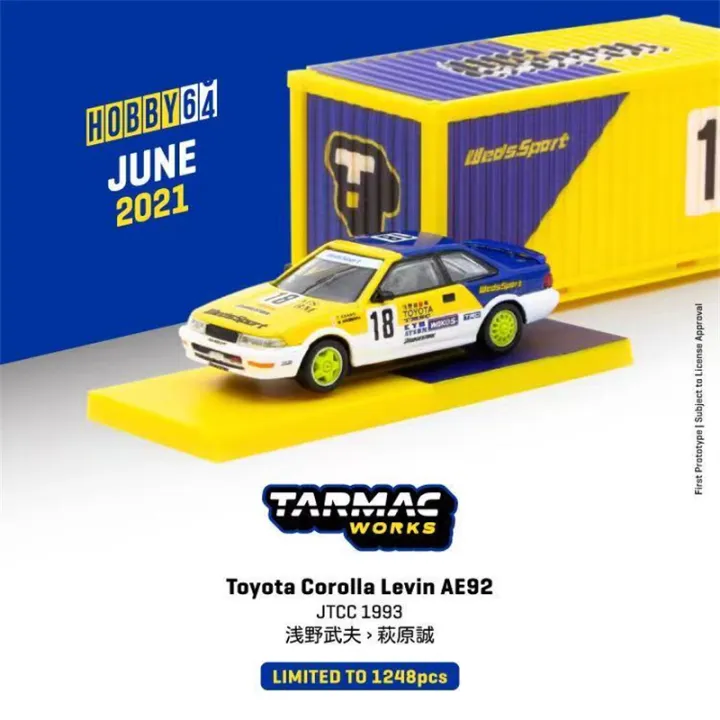 Tarmac Works 1:64 Toyota Corolla Levin AE92 JTCC 1993 Racing W ...