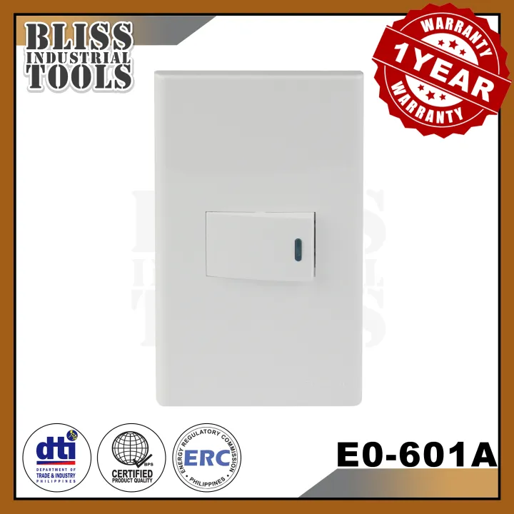 B.I.T. EO-601A Wide Series 1 Gang Universal Switch 1 Way Switch Set ...