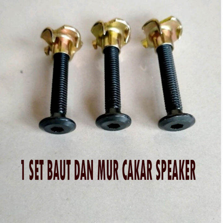 BAUT CAKAR DAN MUR BAUD CAKAR UNTUK BOX SPEAKER PANJANG 4 CM MODEL M6 ...