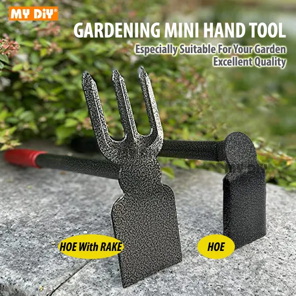 MYDIYHOMEDEPOT - Metal Mini Hoe With Rake Double Sided Mini Cangkul Hoe ...