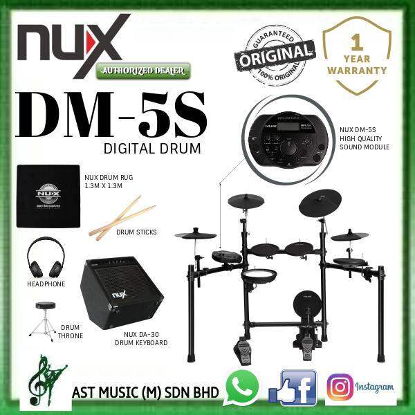 Nux DM-5S Digital Drum Kit Starter Package Full (dm5s / Dm5) | Lazada