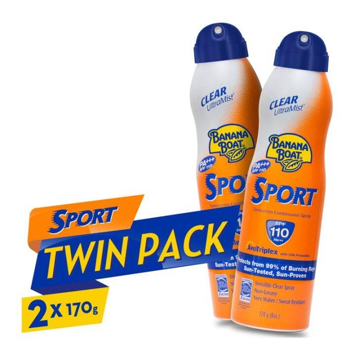 Banana Boat Ultramist Sport SPF110 170gr (2pcs) | Lazada Indonesia