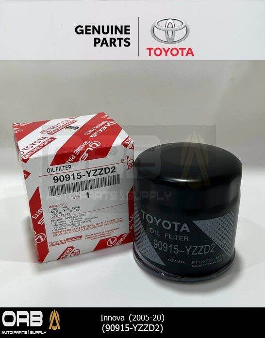 Toyota Innova ( 2005 - 2020 ) Oil Filter - Part No. 90915-YZZD2 (100% ...