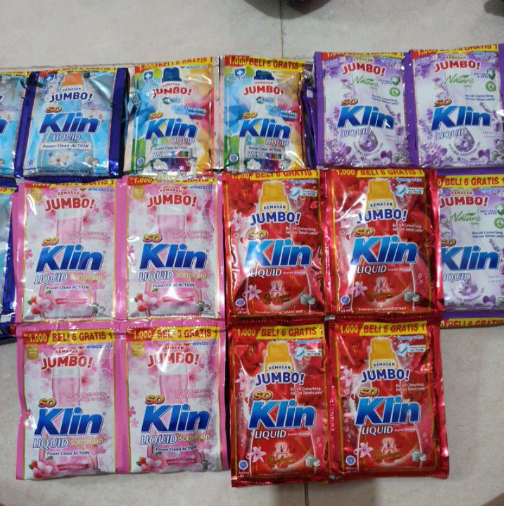 So Klin Liquid Detergen Cair Renceng isi 6 x 45ml | Lazada Indonesia
