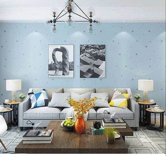 Wallpaper Dinding Bintang Dasar Biru 10m x 45cm | Lazada Indonesia