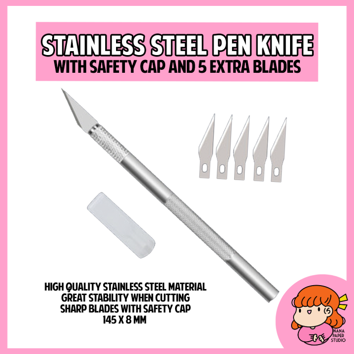 🇸🇬 Stainless Steel Pen Knife Precision Utility Paper Cutter Hobbies 1 ...