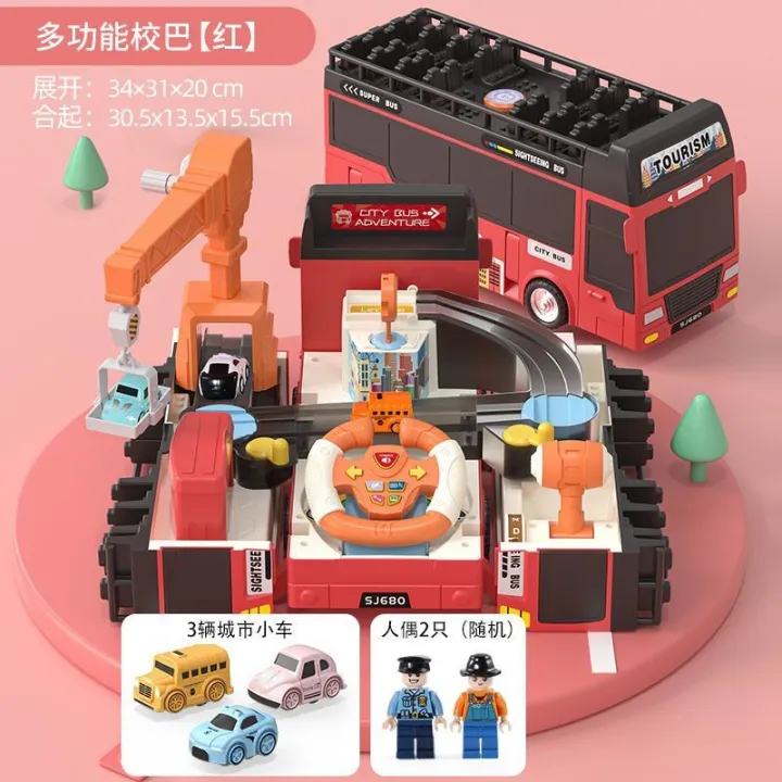 PLAY HOUSE Transform Bus Little Bus Convertible Driving Play ...