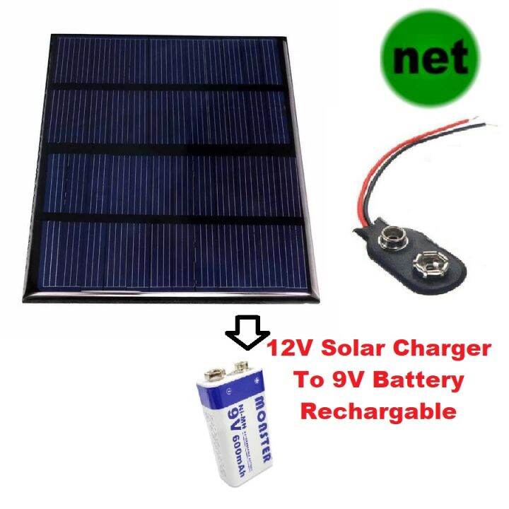 Paket Modul Kit Solar Charger Tenaga Surya 12V DIY Untuk Baterai 9V Isi ...