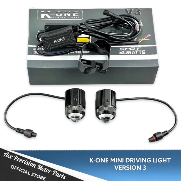 K-ONE MINI DRIVING LIGHT V3 - DUAL MODE - 20WATTS - SPOT (4Wires ...