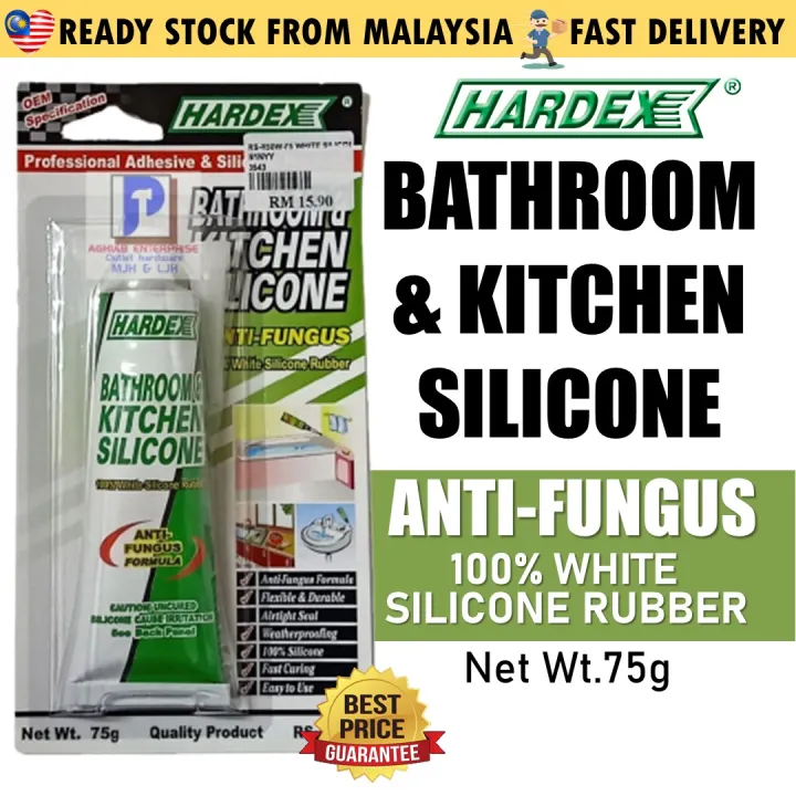 HARDEX RS850 Clear Silicone Sealant 100% Rubber Adhesive Glue White ...