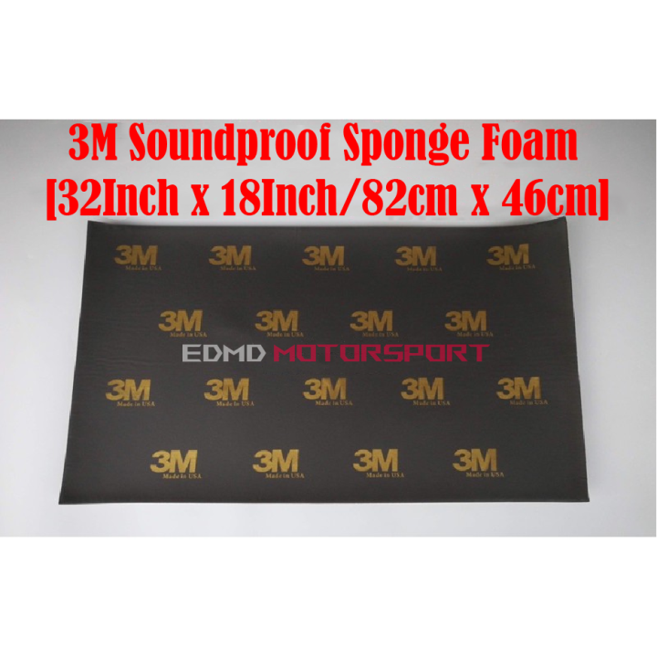 3M Sound Proof Sponge Foam Insulation Hood 82x46CM Sound Proofing Car ...